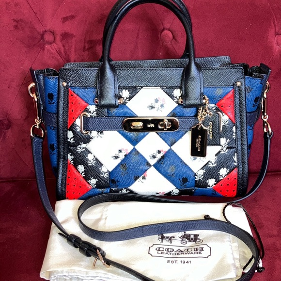Coach | Bags | Coach Swagger Patchwork Floral Quilted Satchelcrossbody ...